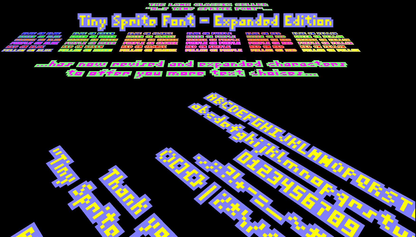 Tiny Sprite Font - Expanded Edition - Game Sprite Fonts